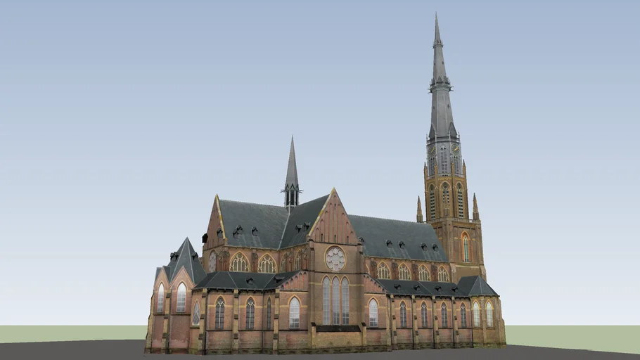St-Bonifatiuschurch - Leeuwarden (less details) | 3D Warehouse