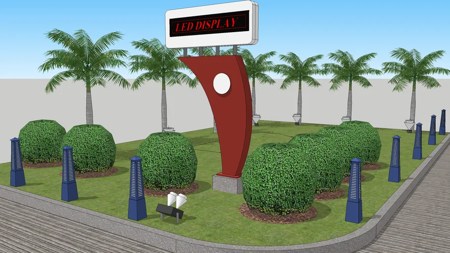 PYLON Outdoor LED Stand Design | 3D Warehouse