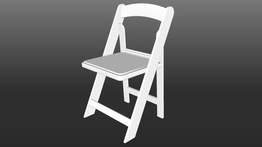 Wood Folding Wedding Chair (Full scale - realistic Model). | 3D Warehouse