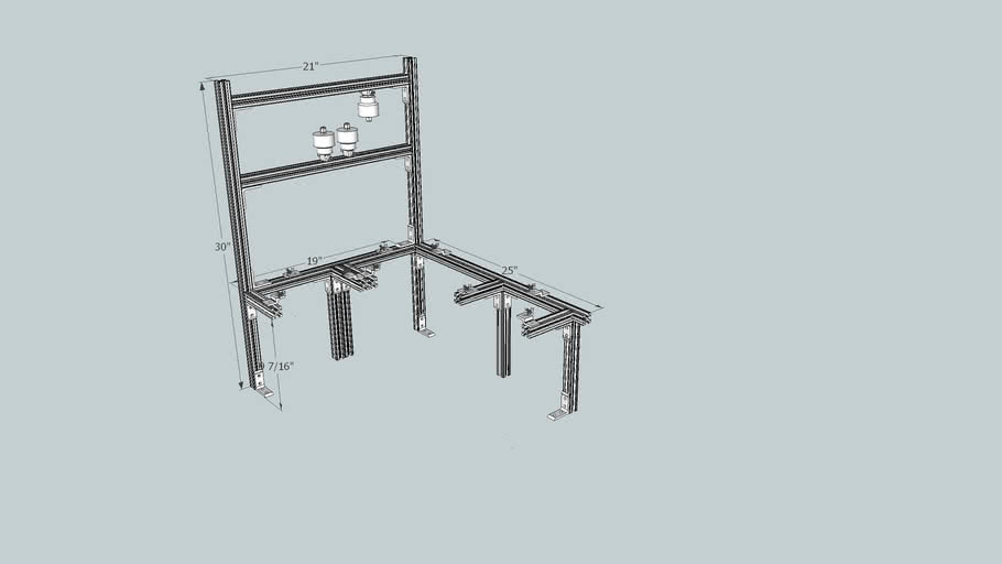 T Slotted Support Frame | 3D Warehouse