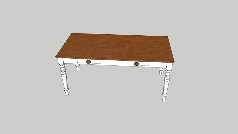 DKW eettafel met draaipoot 200x100 | 3D Warehouse