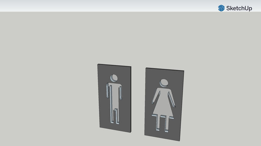 Bathroom Signs | 3D Warehouse