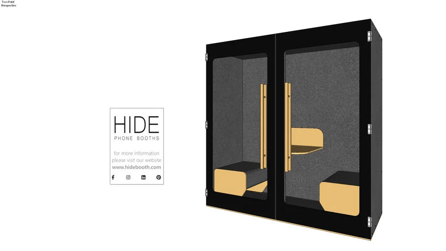 HIDE PHONE BOOTH - TWO PERSON dark | 3D Warehouse