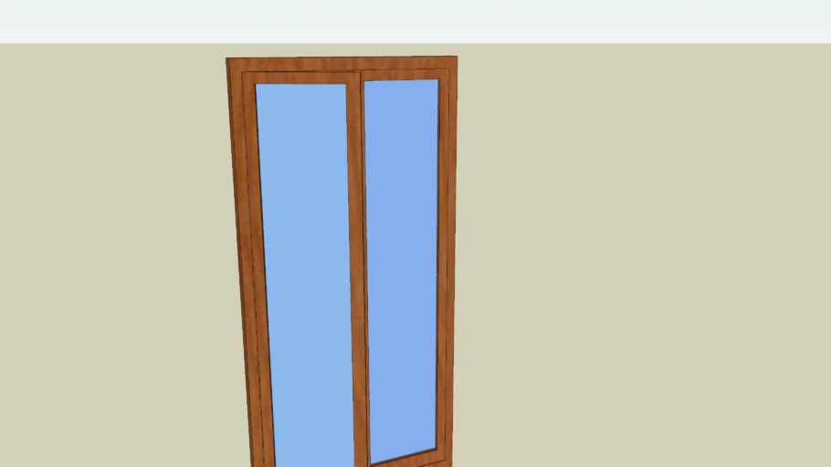 Inward opening French Window type doors with frame | 3D Warehouse