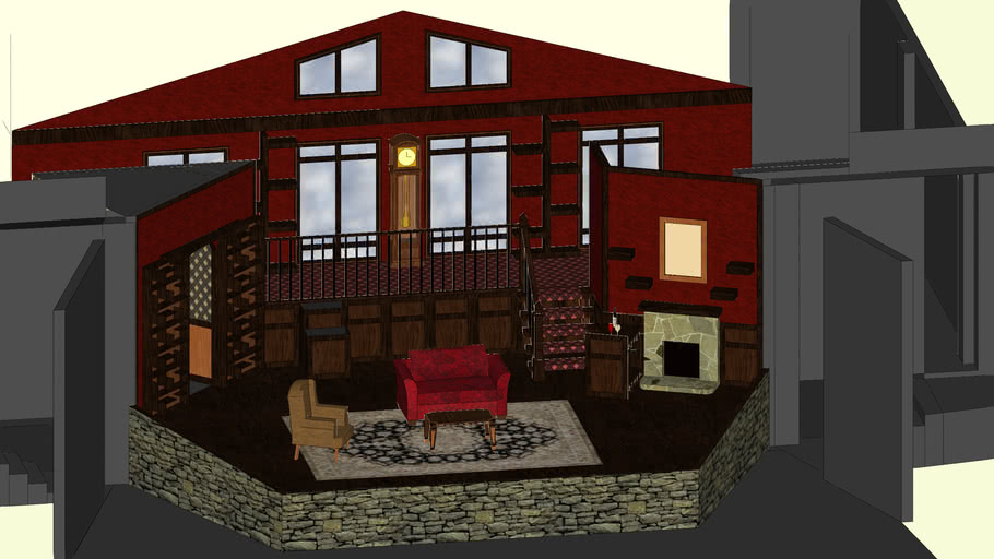 Sleuth Set Design- Tacoma Little Theatre | 3D Warehouse