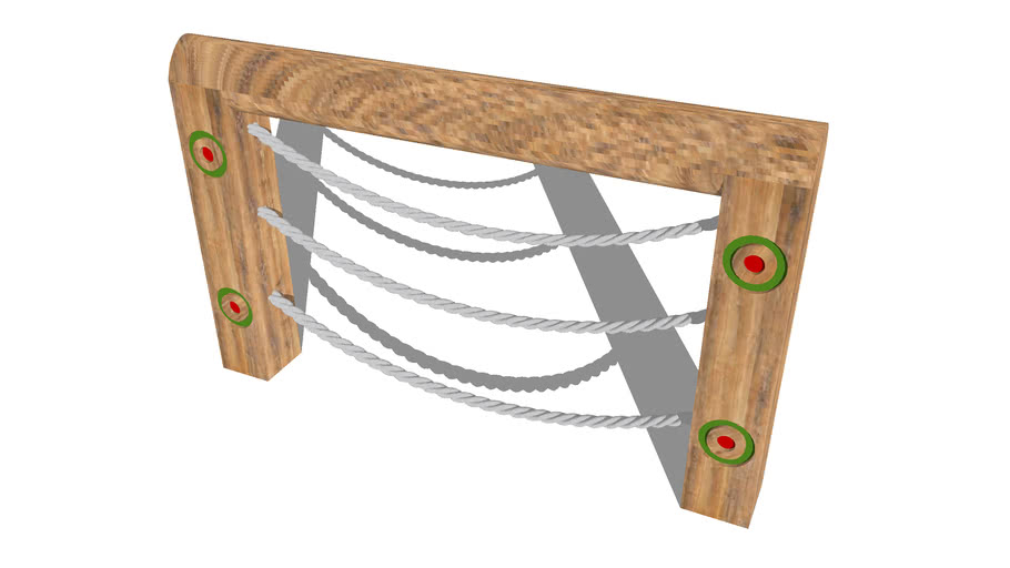 Rope & Post Fence/Barrier | 3D Warehouse