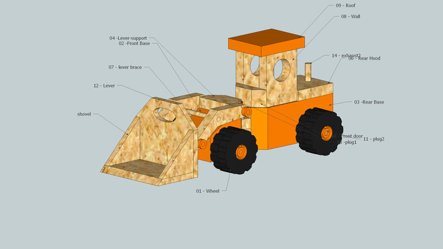 Wooden loader toy | 3D Warehouse