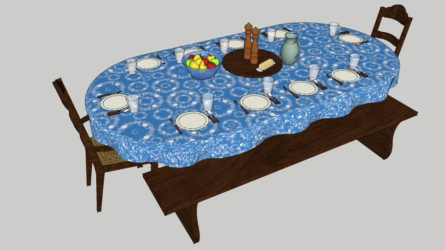 country kitchen table | 3D Warehouse
