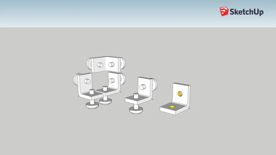 Keyelco 621 Threaded Bracket | 3D Warehouse