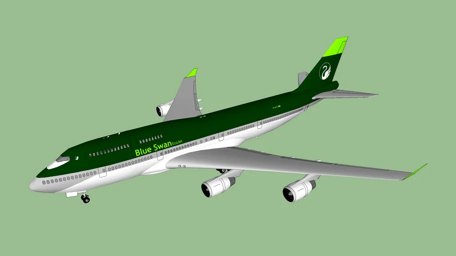 BlueSwan Ecojet Boeing 747-400 IM-AECO | 3D Warehouse