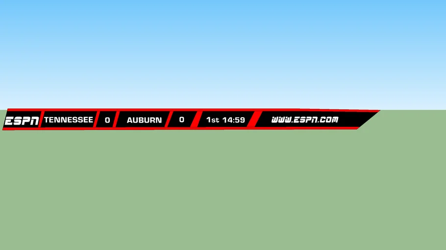 Old ESPN TV Scoreboard Tennessee VS Auburn | 3D Warehouse