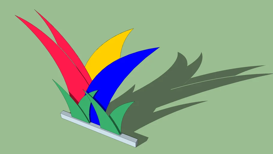 Lotus Flower sAs Abstract leafs Wall panel | 3D Warehouse