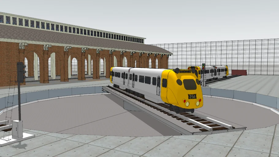 Train Turntable 25m Diameter | 3D Warehouse