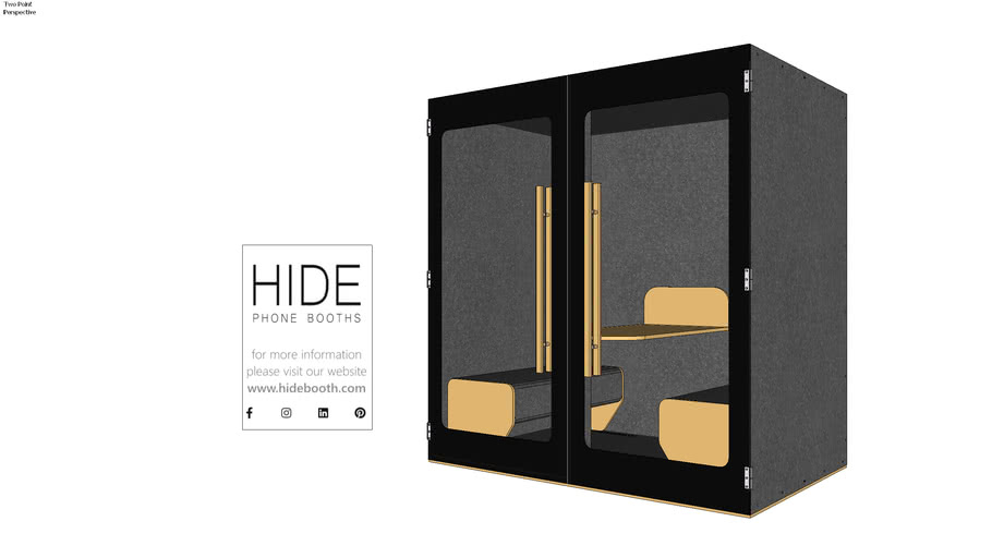 HIDE PHONE BOOTH - FOUR PERSON dark | 3D Warehouse