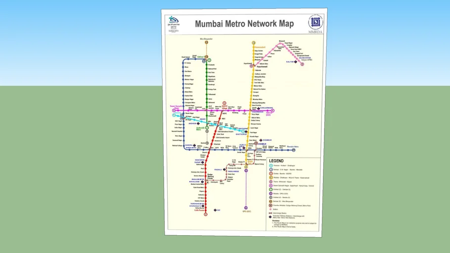 Mumbai subway map | 3D Warehouse