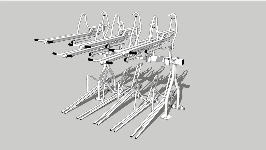 Two Tier Bike Rack: The Timberline Single Sided 10 | 3D Warehouse