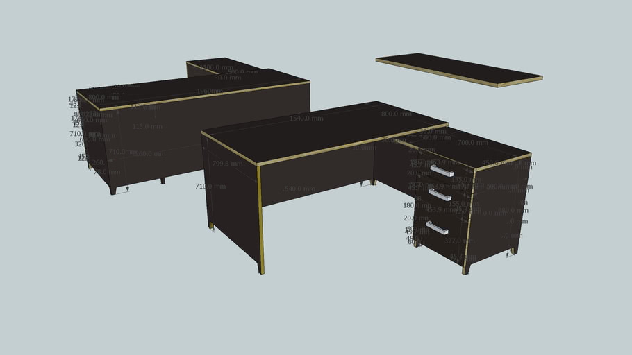 Office Desk | 3D Warehouse