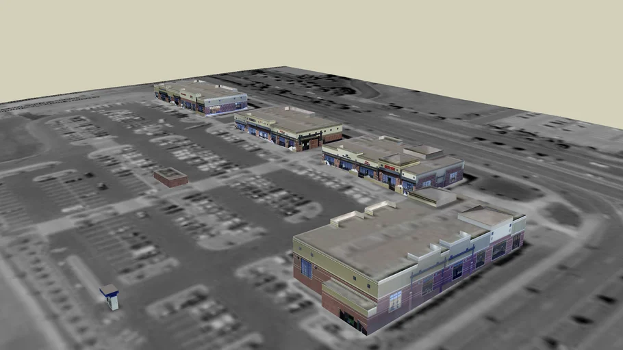 SPLIT: Village Plaza Strip Mall, Denver Technological Center | 3D Warehouse