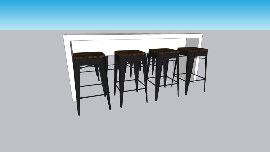 Modern Table Bar Height | 3D Warehouse