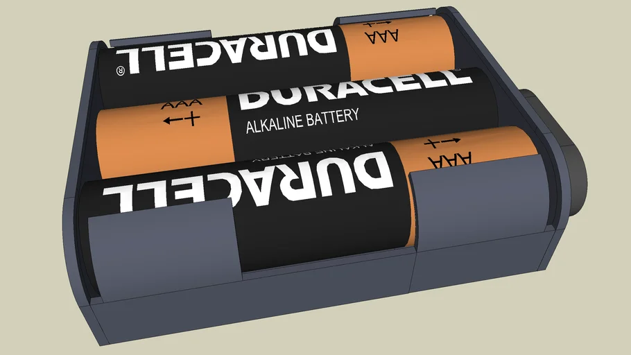AAA Duracell triple battery pack | 3D Warehouse