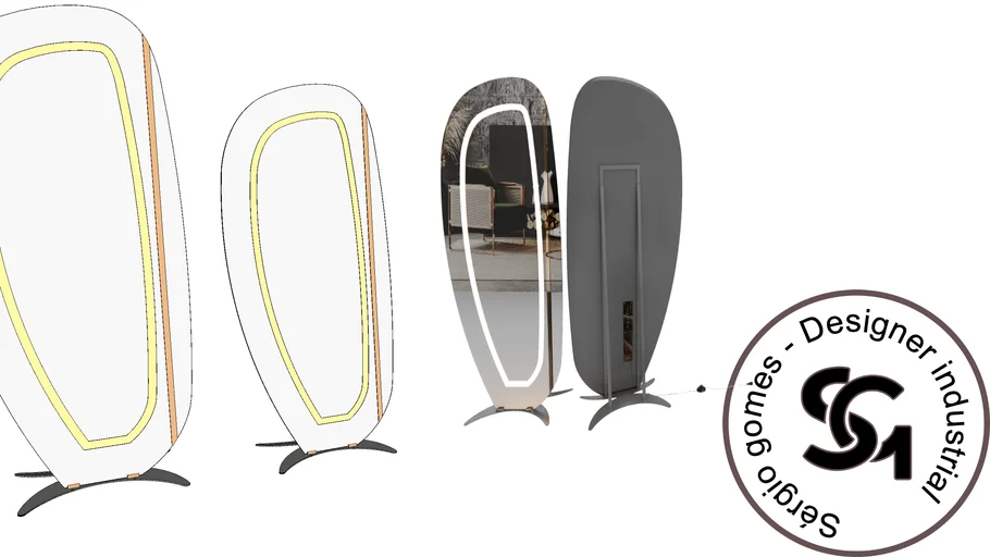 ESPELHO SG - Com LED | 3D Warehouse