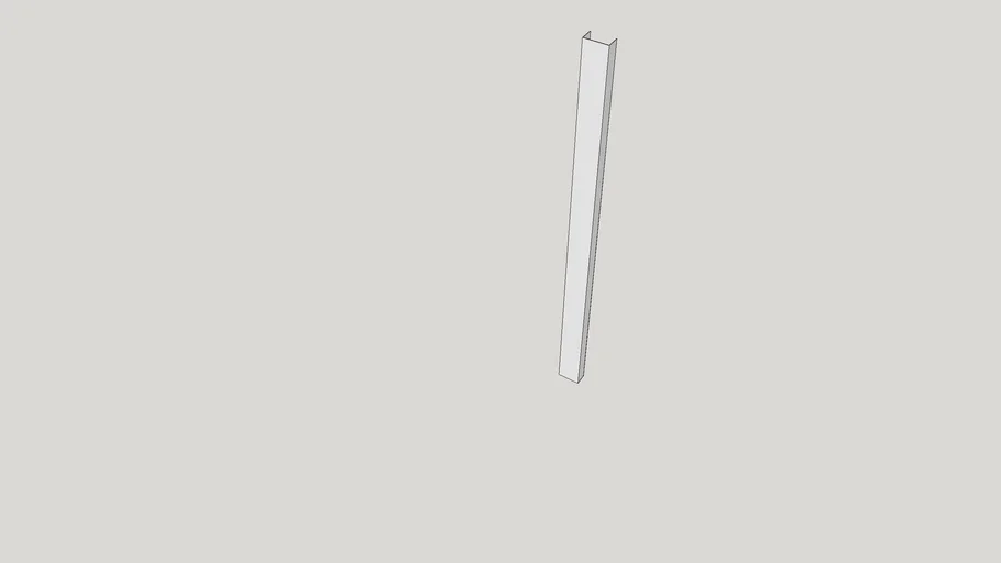 3 5/8' Deep Leg Top Track | 3D Warehouse