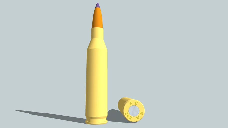 CARTRIGE 243 Winchester by leonmetalowiec | 3D Warehouse