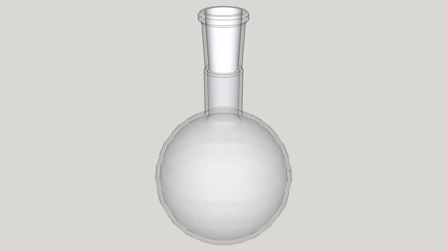 Round bottom flask with ground joint neck | 3D Warehouse