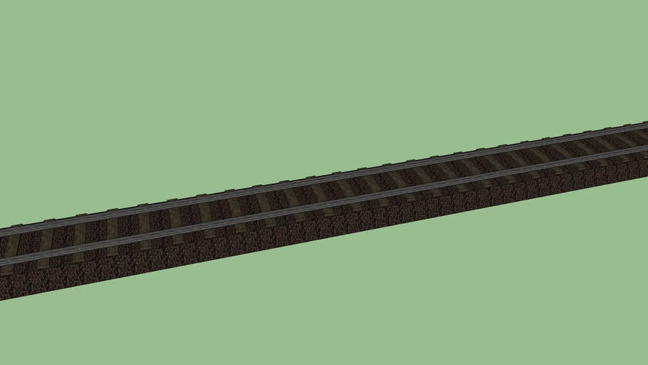 Low-poly Railroad Track with Bed | 3D Warehouse