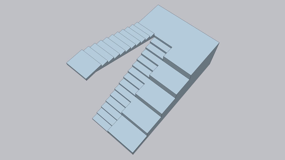 switch back stairs 13 high | 3D Warehouse