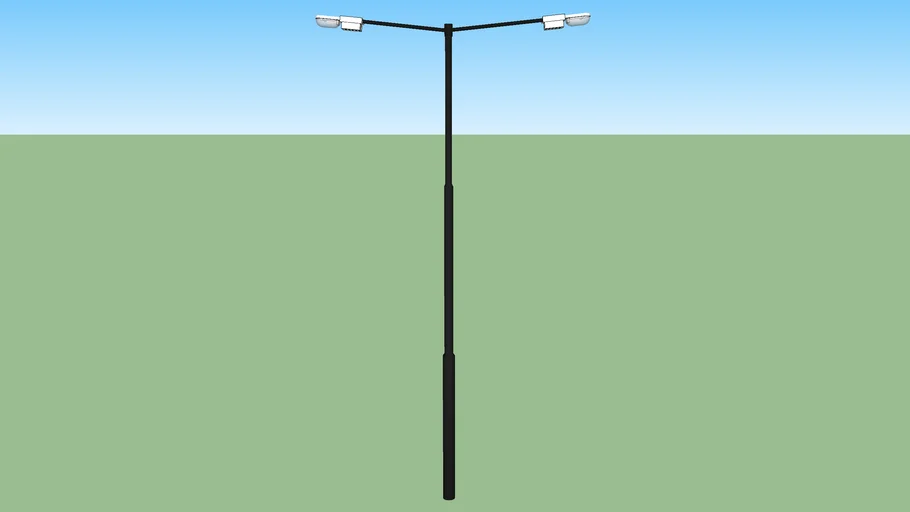 Poste doble de Luz. | 3D Warehouse