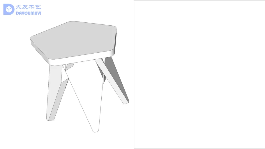 五角插板凳 DY12-D5 | 3D Warehouse