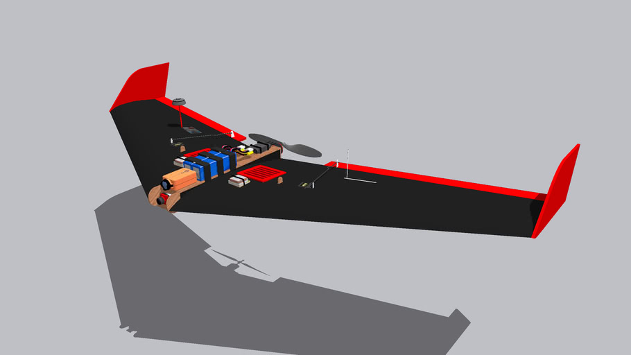 1200mm RC FPV Fly Wing | 3D Warehouse