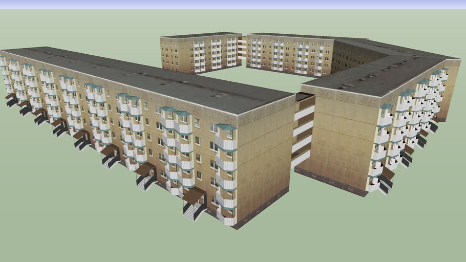 Pre-fab concrete block at Roter Berg | 3D Warehouse