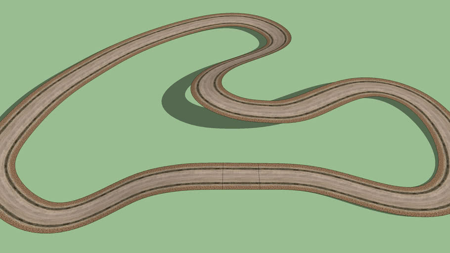 Dirt Racetrack with curves 3d model / @Bruce3dModeler | 3D Warehouse
