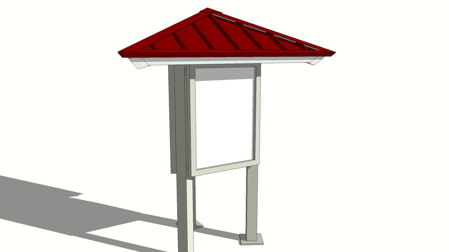 Kiosk - Three Post with Triangular Top | 3D Warehouse