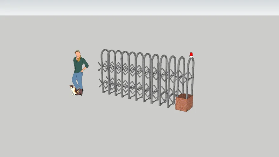 Retractable gate | 3D Warehouse