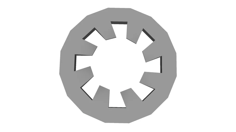 No-10 - Detailed Internal Star Washer | 3D Warehouse