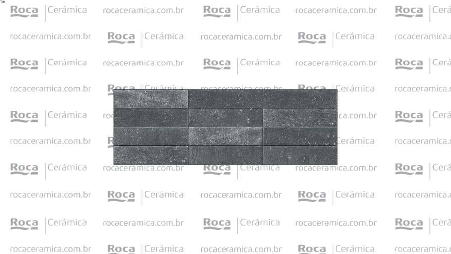 Revestimento Ret Roca Acetinado Brick Nero 7,5 x 30 (cm) - (7530RRABN) | 3D Warehouse