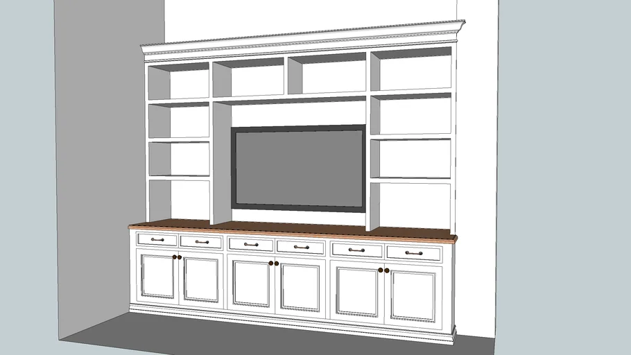 Custom Entertainment Center by Woodworking OC | 3D Warehouse