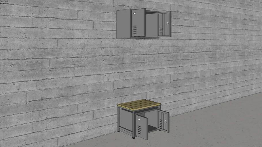 FULL LOCKERS MOBILIARIO + BANCA | 3D Warehouse