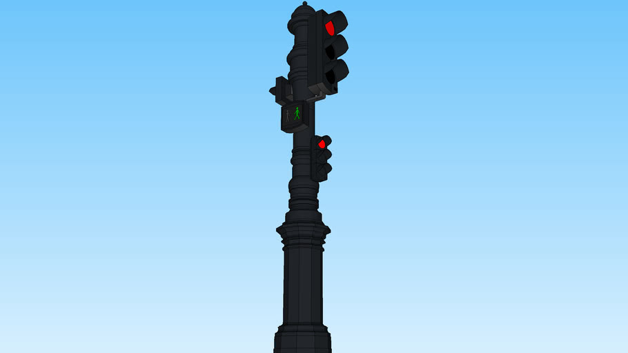 Paris Traffic Light | 3D Warehouse