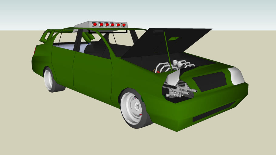 Green Hornet version of the Google Car | 3D Warehouse