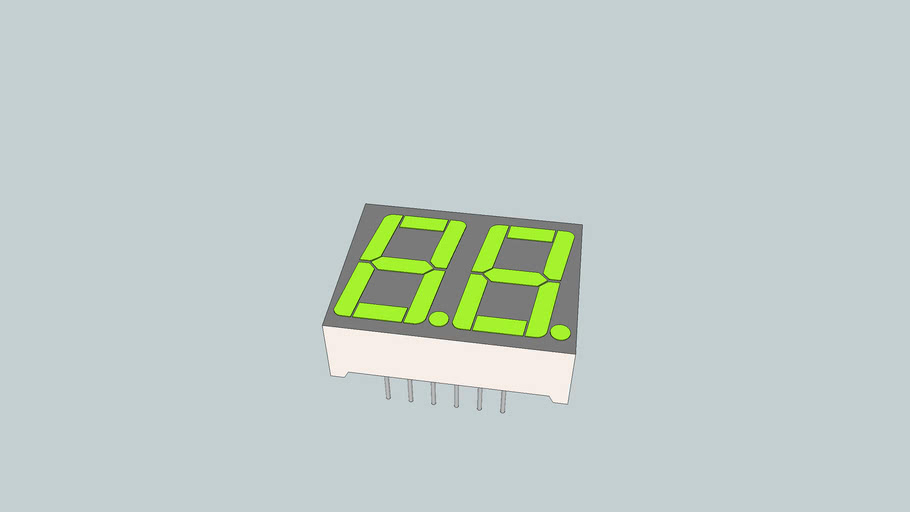 Dual package 7-segment display | 3D Warehouse