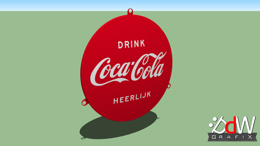 Enamel Advertising Sign Coca Cola | 3D Warehouse