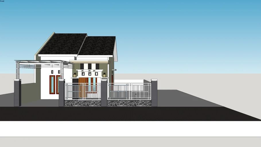 RUMAH TYPE 45 (EXTERIOR-INTERIOR) - BENTUK 1 | 3D Warehouse