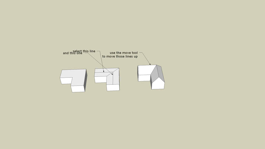 L-shaped-roof tutorial | 3D Warehouse