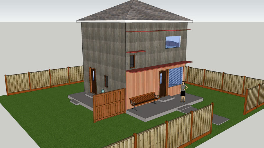 760 Square Foot Passive Solar Tiny Home | 3D Warehouse