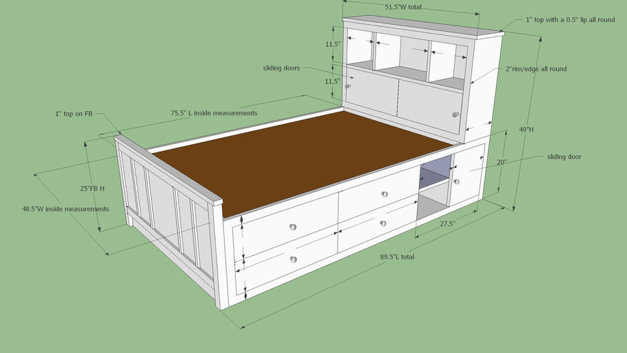 KIDZ Storage Bed | 3D Warehouse