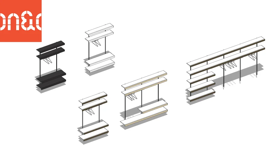 shelvingON&ON_wardrobe_shelving_system_configurations.skp | 3D Warehouse